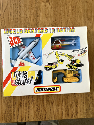 Matchbox JCB World Beaters In Action Set Unused with original red logo ...