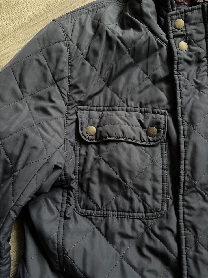 M&S Blue Harbour Men’s Navy Blue Quilted Padded Jacket Size S Chest ...