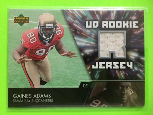Gaines Adams 2007 Upper Deck Rookie Jersey Card Relic Tampa Bay ...