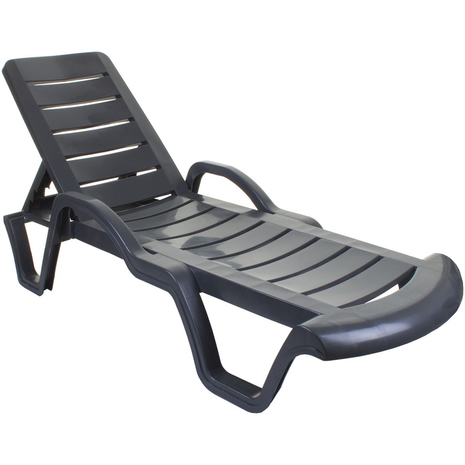 RECLINING SUNLOUNGER ZERO GRAVITY ROCKER FOLDING CHAIR SUN BED SUN ...