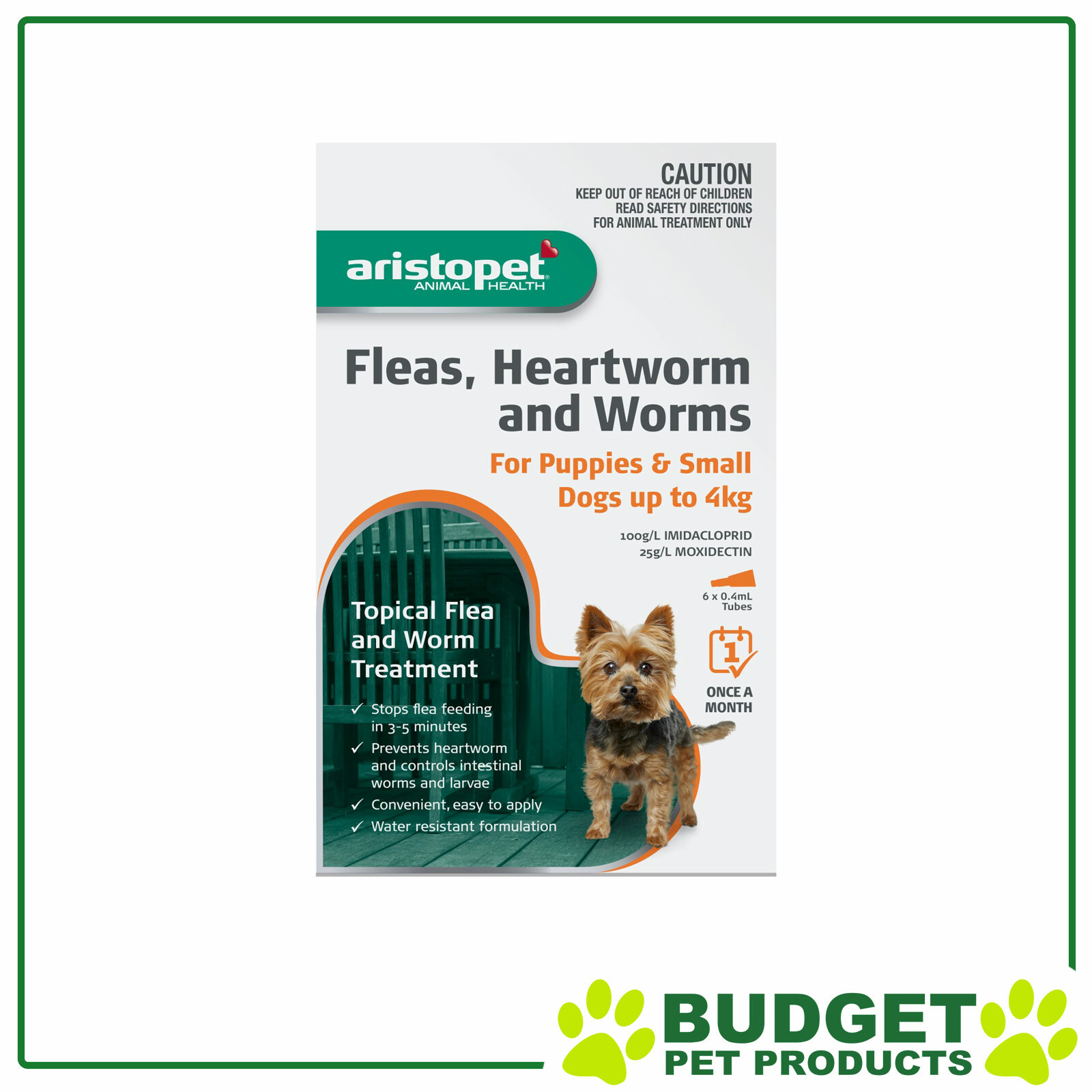 EXP 08/24 - Aristopet Spot On Fleas Heartworms Worms For Dogs Up To 4kg ...