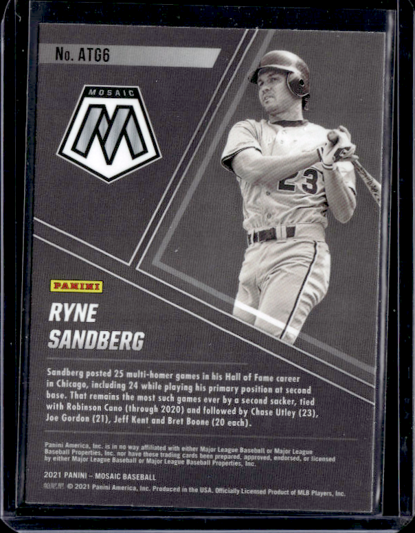 2021 Mosaic All Time Greats Ryne Sandberg Chicago Cubs Hall of Fame | eBay