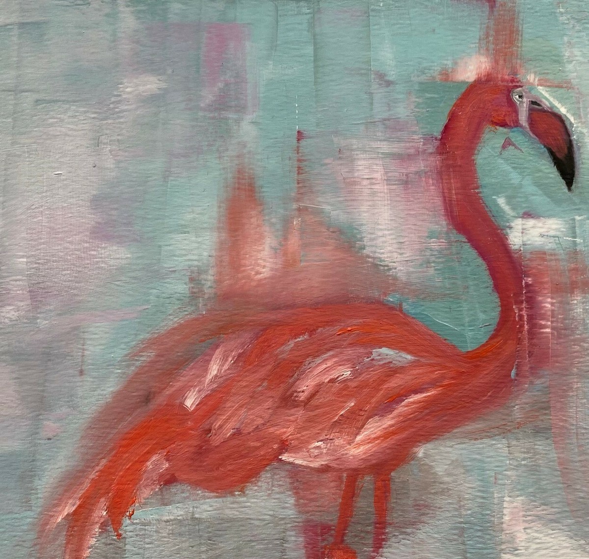 Flamingo Abstract Art