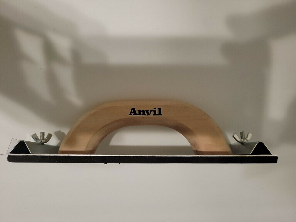 DRYWALL Hand Sander 9-1/4" X 3-1/4" Aluminum Base / Wooden Handle ANVIL ...