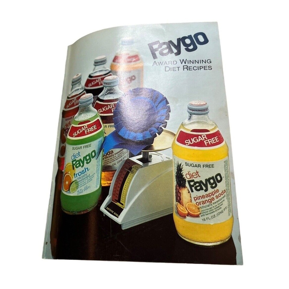 Vintage Faygo Award Winning Diet Recipes Cookbook Pop Soda Sugar Free ...