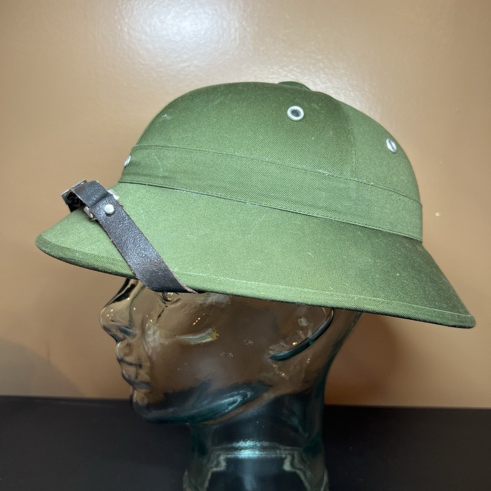Vietnamese NVA Pith Helmet (522869), Green North Vietname with label ...
