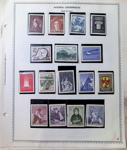 Austria Highly Complete Collection On Minkus Album Pages 1960-1965 Mint ...