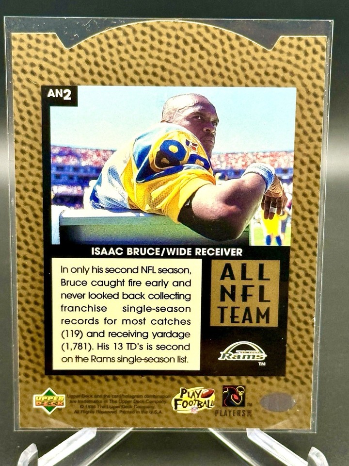 1996 Upper Deck Silver Collection All NFL Team Isaac Bruce Card#AN2 HOF ...