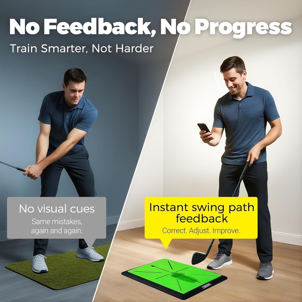 Golf Training Mat for Swing Detection Batting Divot Golf Hitting ...