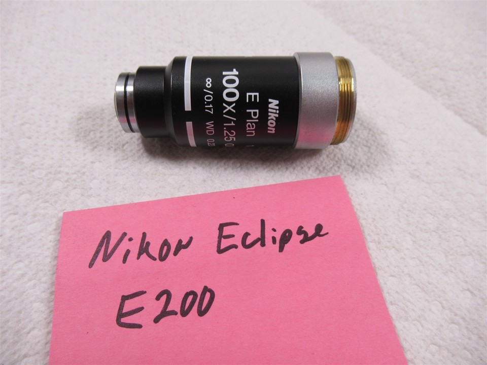 Nikon E Plan 100x Microscope Objective Lens for Eclipse Series ...