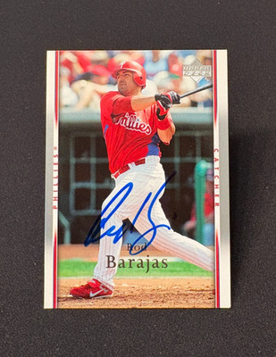 Rod Barajas Signed 2007 Upper Deck Card Phillies Rangers Dodgers ...