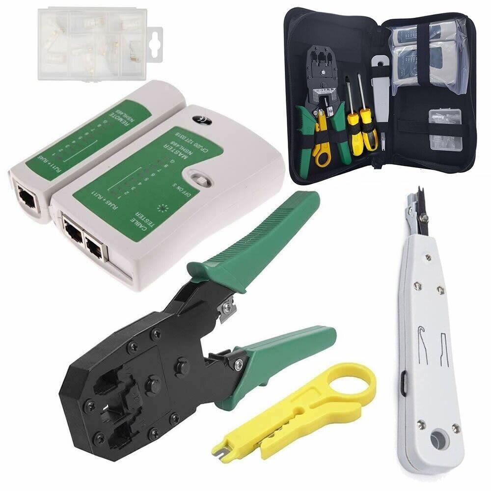 JUSTOP Pro RJ45 Ethernet Network Tool Kit Including Cable Tester ...