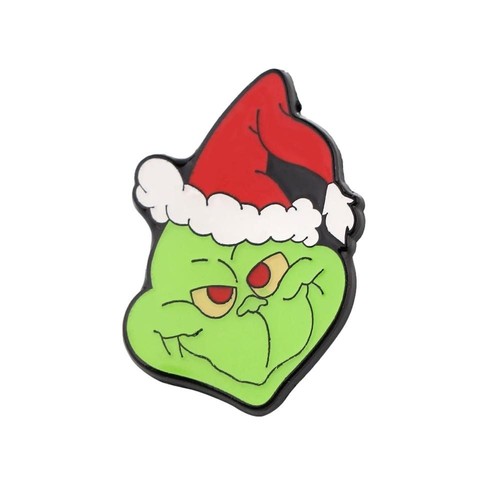 The Grinch Character Face Christmas Santa Hat Enamel Metal Pin | eBay