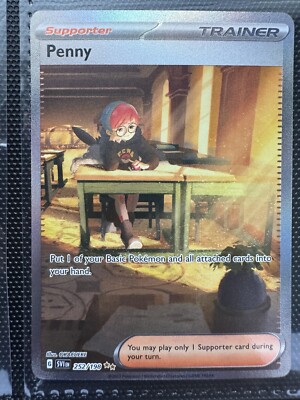 Pokemon Penny 252/198 Base Set SV Special Illustration Rare Trainer | eBay