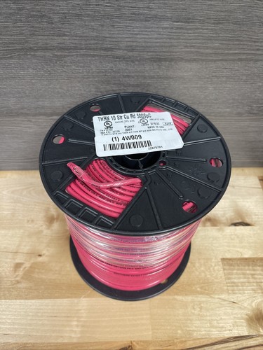 Southwire 10-AWG Stranded Red Copper THHN Wire (By-the-Foot) 22975701 ...