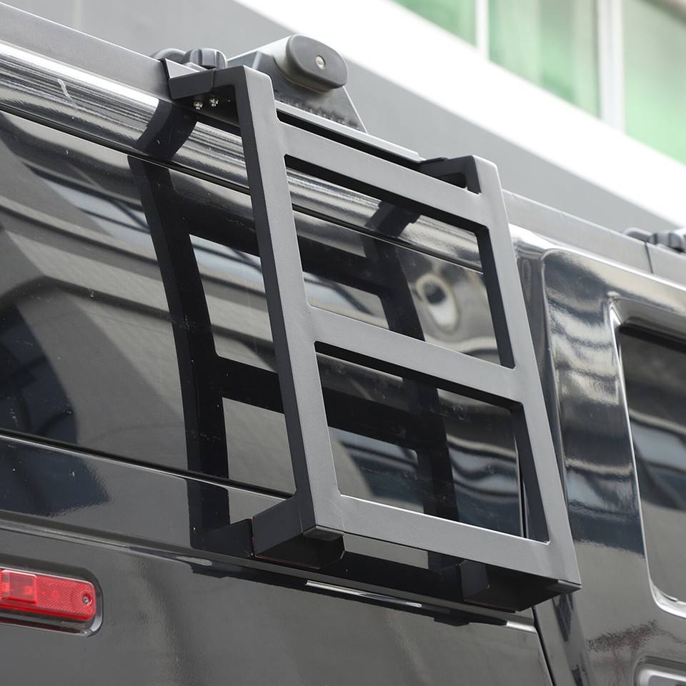 Black Rear Access Left & Right Ladder Step Roof Rack Basket For Hummer ...