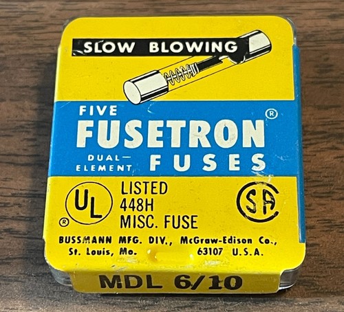 Fusetron Fuses Slow Blowing MDL 6/10 Dual-element Fuses - Pack of Five ...