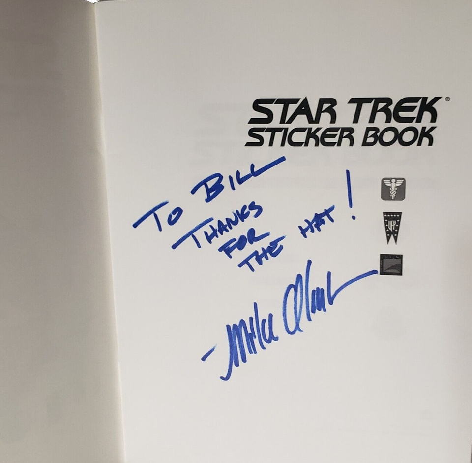 STAR TREK Sticker Book AUTOGRAPHED Michael Okuda 1999 Complete Badges ...