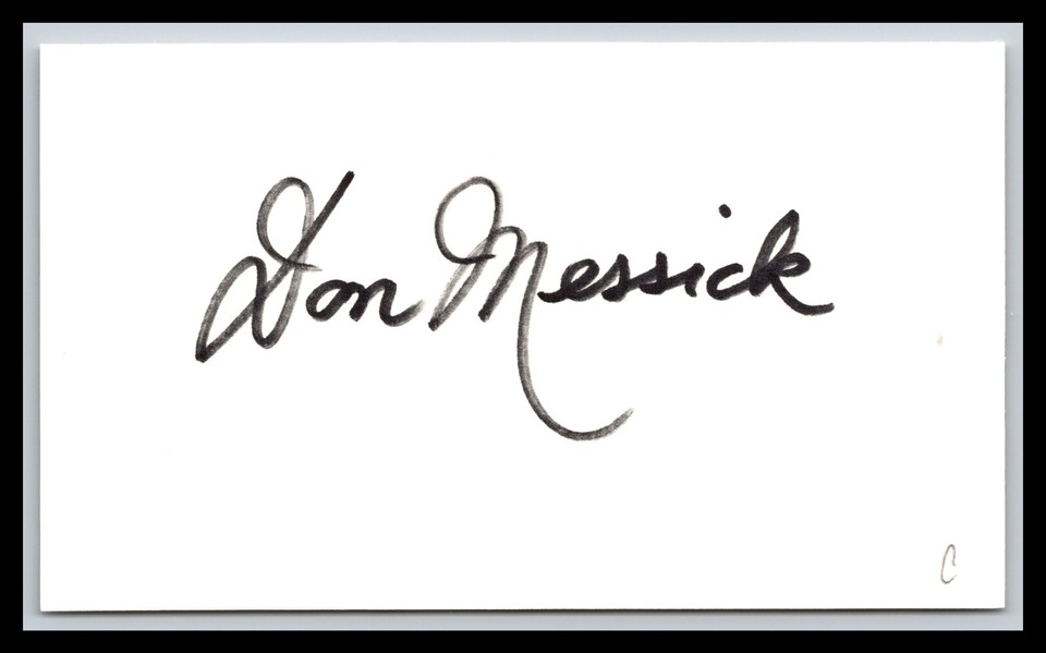 Don Messick - Voice Specialist - 3x5 Card - Signed / Autograph (c) | eBay