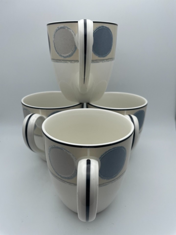Noritake Ambience Java Graphite Coffee Mugs 14oz #7998 Sri Lanka S/4 ...