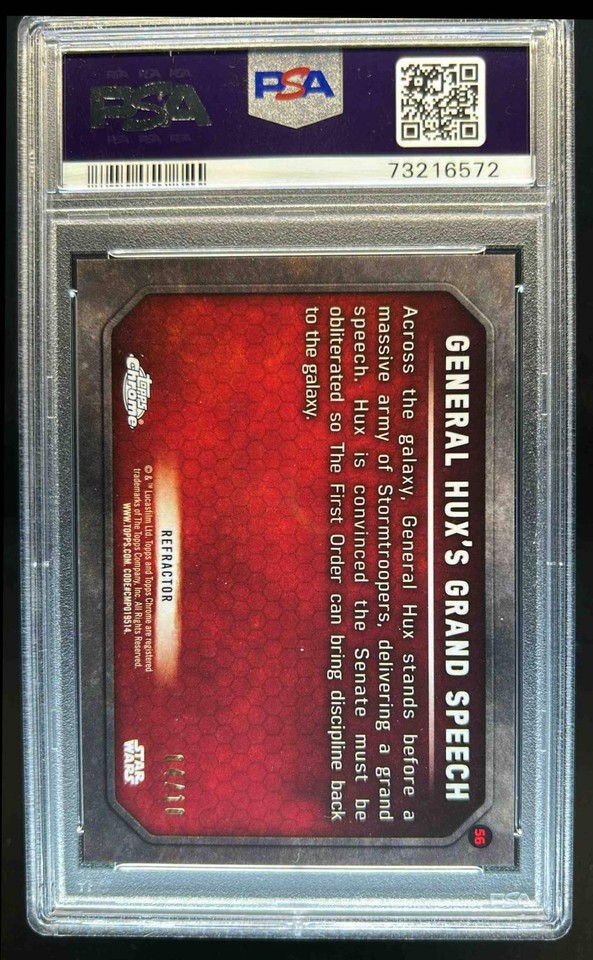 2016 Topps Chrome Star Wars General Huxs Grand Speech Pulsar #4/10 PSA ...