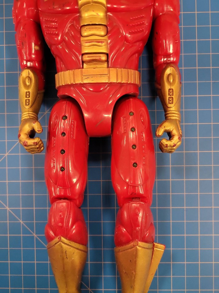 Vintage Red Gold Action Figure Toy Robot Style 12 Inch Tall Collectible ...