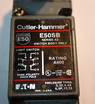 Cutler Hammer E50SB Series A2 Switch Limit Switch | eBay Australia