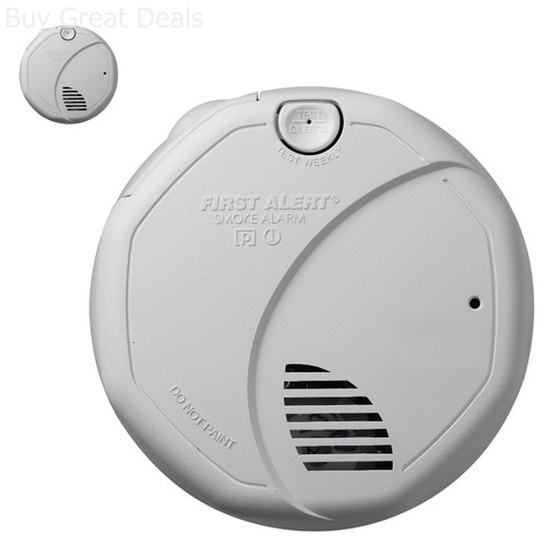 First Alert Dual-Sensor Smoke and Fire Alarm Detector, Battery Powered ...