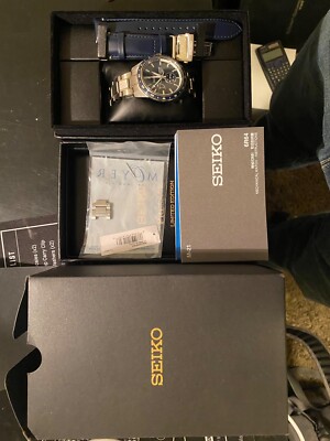 Seiko Presage Sharp-Edged Series GMT Limited Edition SPB303 Blue Dial ...