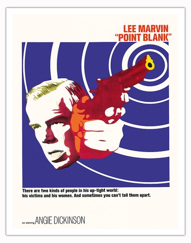 Point Blank - Starring Lee Marvin - Vintage Film Movie Poster Nelson ...