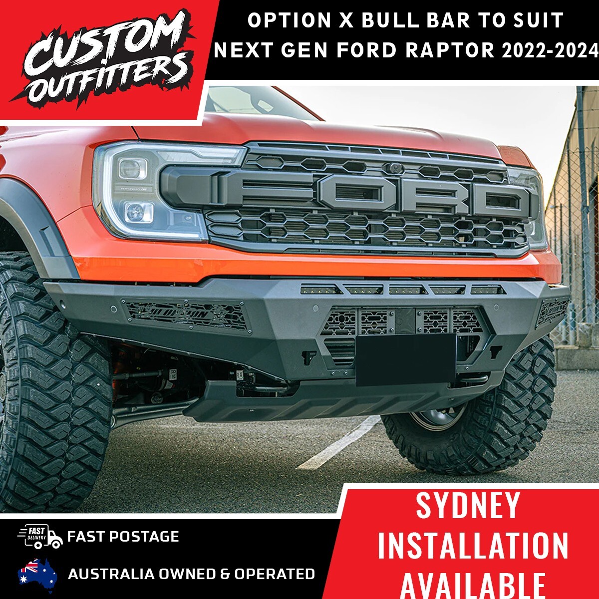 Option X Option4WD Bull bar Steel bumper light bar to suit Next Gen ...