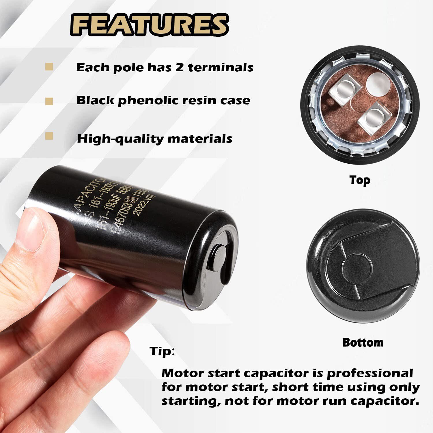 Pool Pump Motor Start Capacitor Fits 1.5 HP Hayward Super Pump and Max ...