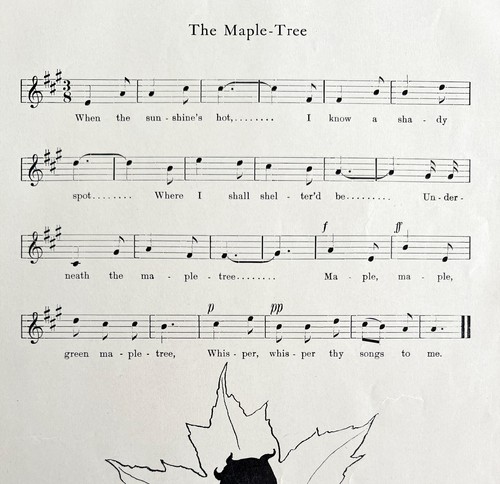 The Maple Tree Sheet Music 1903 Mary Robinson Art Seasonal Antique ...