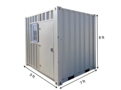 Brand New 8' foot cube Conex Box with Door and window Pristine ...