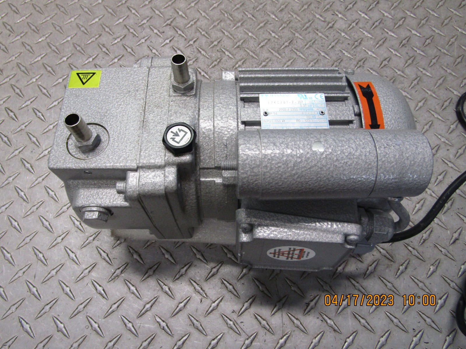 BUSCH RB 0006 C IZO VACUUM PUMP WITH HANNINGEL ELEKTRO-WERKE Motor 540 ...