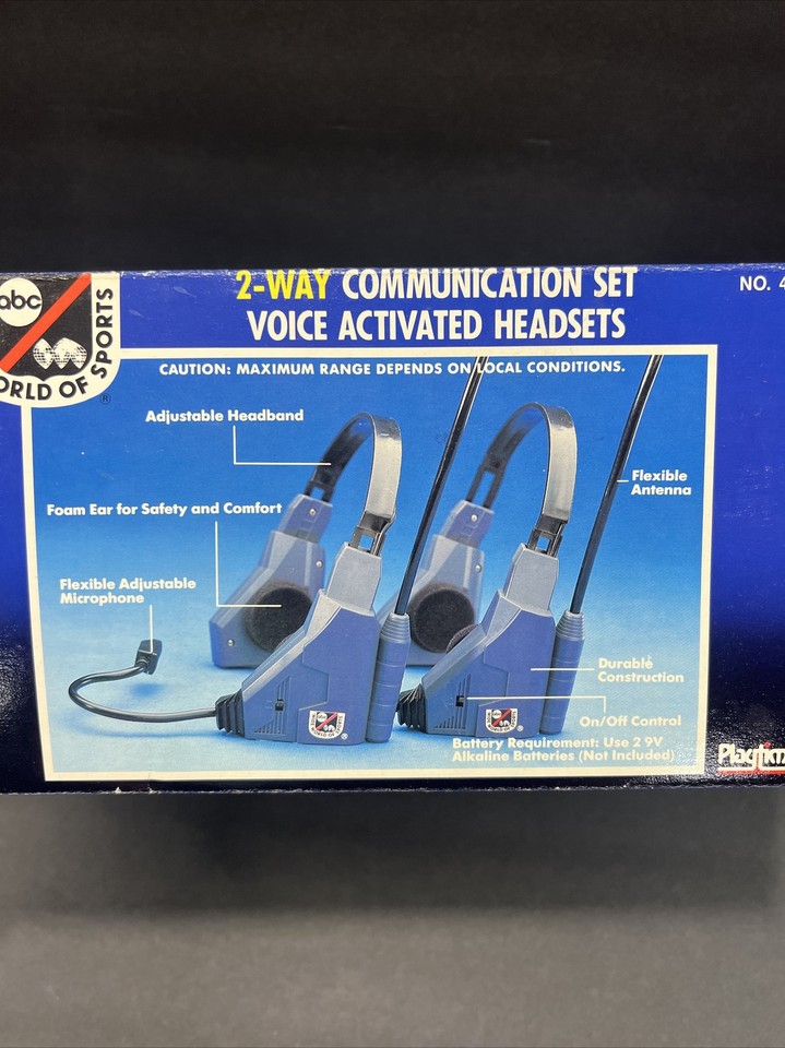 1989 Playtime Products ABC Wide World of Sports Headsets with mics 4883 ...