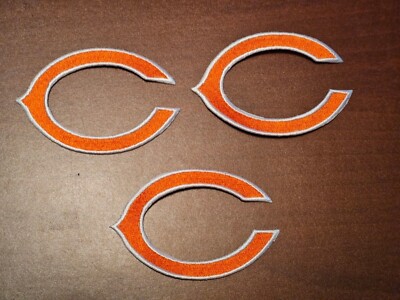 Chicago Bears Three 3" Iron On Embroidered Patches FREE Shipping!! | eBay