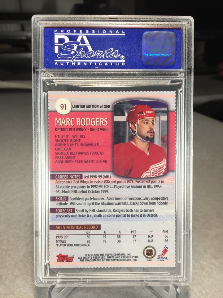 1999 Topps Premier Plus Marc Rodgers Rookie #91 - PSA 9 - POP 1 (none ...