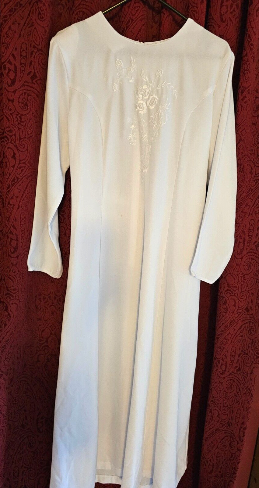 LDS Mormon Long White Temple Dress by Jody Sz M Missy… - Gem
