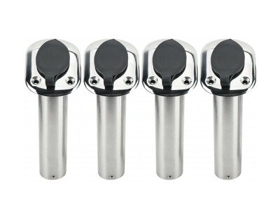 4X Stainless Steel Boat Fishing Rod Holder 30 Degree Flush Mount PVC ...