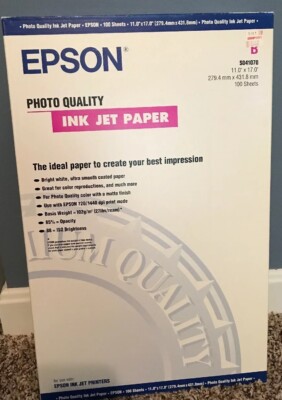 Epson Photo Quality Ink Jet Paper 11.0” X 17.0” 100 Sheets Brand New | eBay