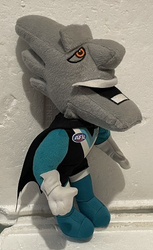 Port Adelaide POWER AFL VINTAGE Mascot Plush Toy 33cm TOMMY THUNDA ...