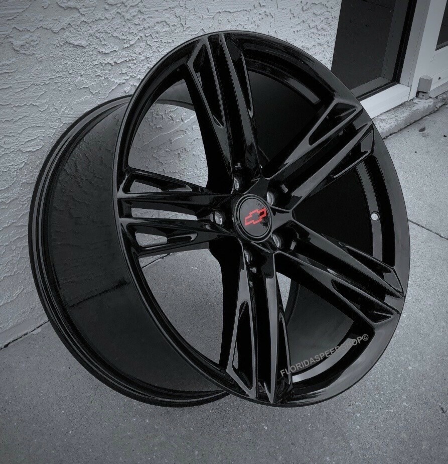 GLOSS BLACK CAMARO ZL1 1LE WHEELS 2010-2022 SS/RS/LS 20X9" WHEEL SET | eBay