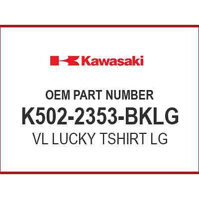 Kawasaki VL LUCKY TSHIRT LG K502-2353-BKLG OEM NEW | eBay
