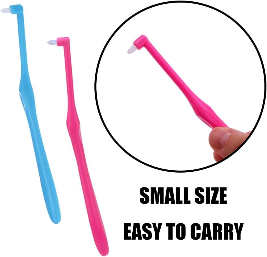 Compact Single Tufted Toothbrush implants dentures braces gums ...