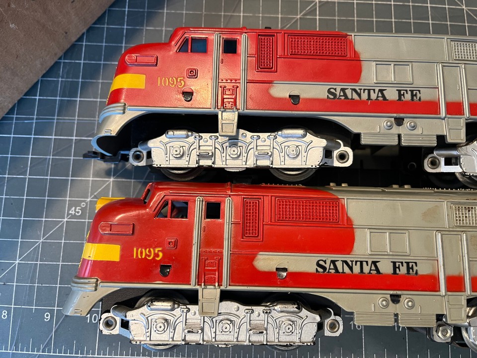 Marx Train 1095 POWERED & DUMMY E7 EMD Locomotive w/ RARE ORIGINAL ...