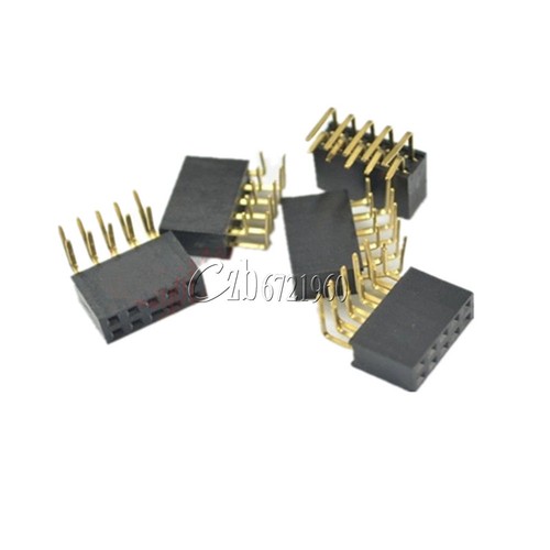 20PCS 2x5Pin Header 2.54mm Pitch Right Angle Female Double Row Socket ...