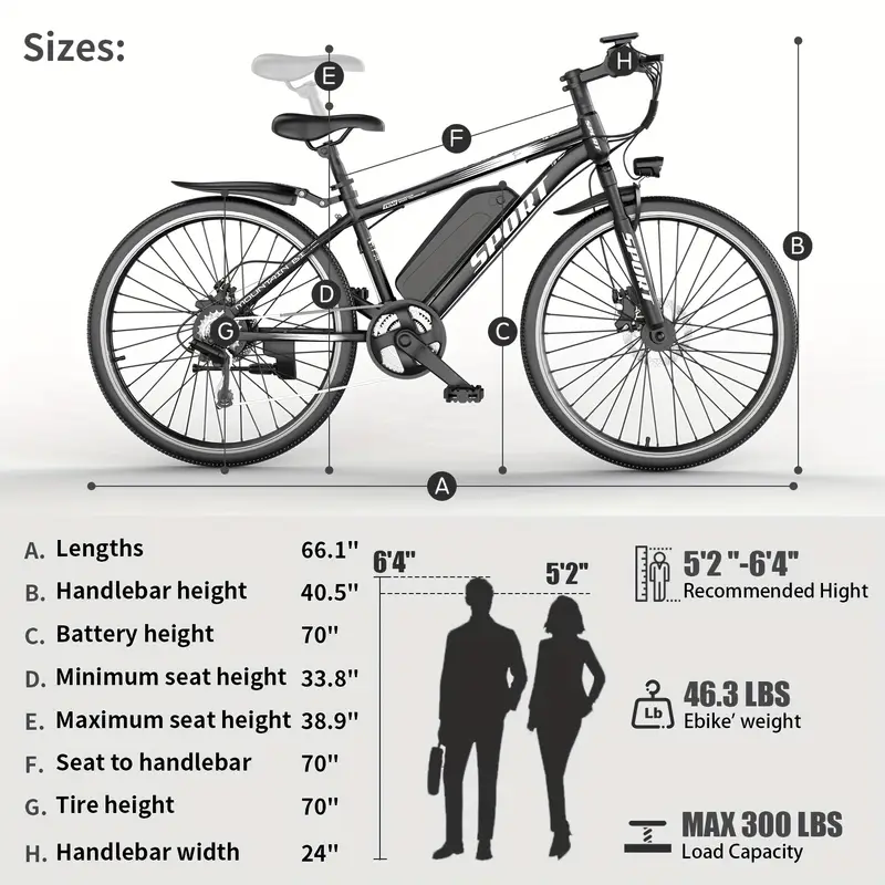 ASKGO Electric Bike 1500W Bicycle 48V 10AH 26" Fat Tire Mountain ebike ...