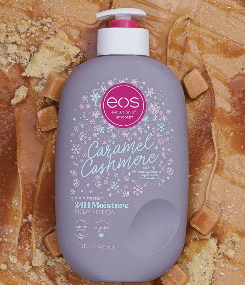 NEW EOS Holiday Caramel Cashmere Body Lotion | eBay