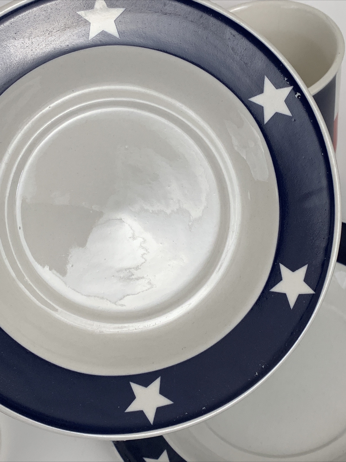 6 Totally Today Texas Flag Lone Star Cups Mugs Saucers Red White Blue ...